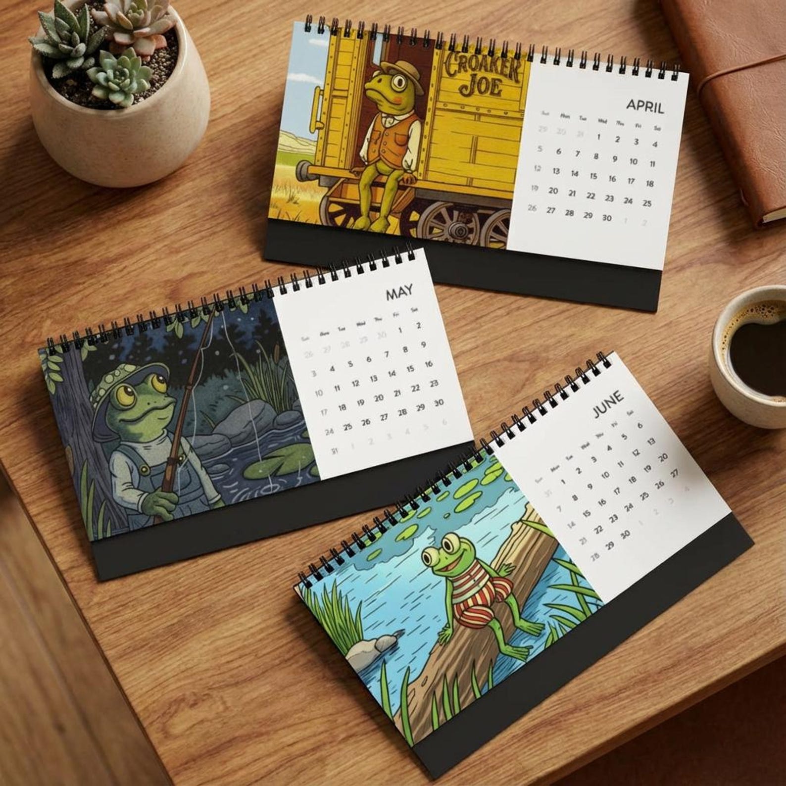 Toad-ally Charming 2026 Froggy Desktop Calendar - Etsy Canada