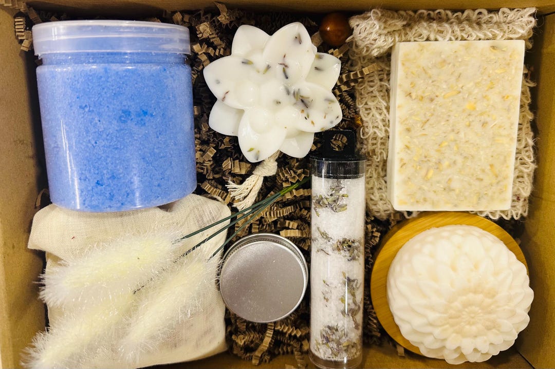 Lavender Spa Pamper Set for Self Care, Custom Hamper Created With ...