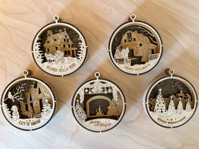 3D Christmas Ornament - Etsy