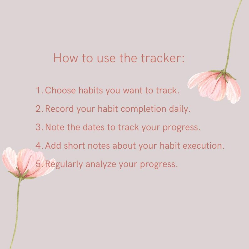 Minimalist Habit Tracker| Printable Monthly Habit Tracker | Printable ...