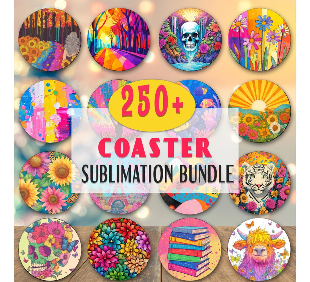 250 PNG Car Coaster Sublimation Design, Car Coaster Designs, Round ...