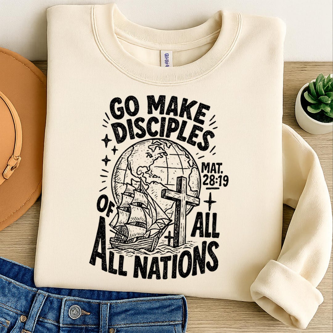 Go Make Disciples Design PNG Svg, Christian Streetwear Sublimation ...