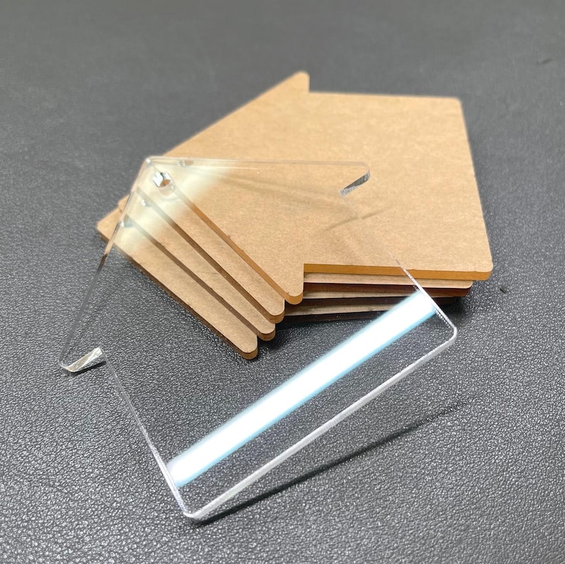 House-shaped 3mm Cast Acrylic Blanks for DIY Crafts, Personalized ...