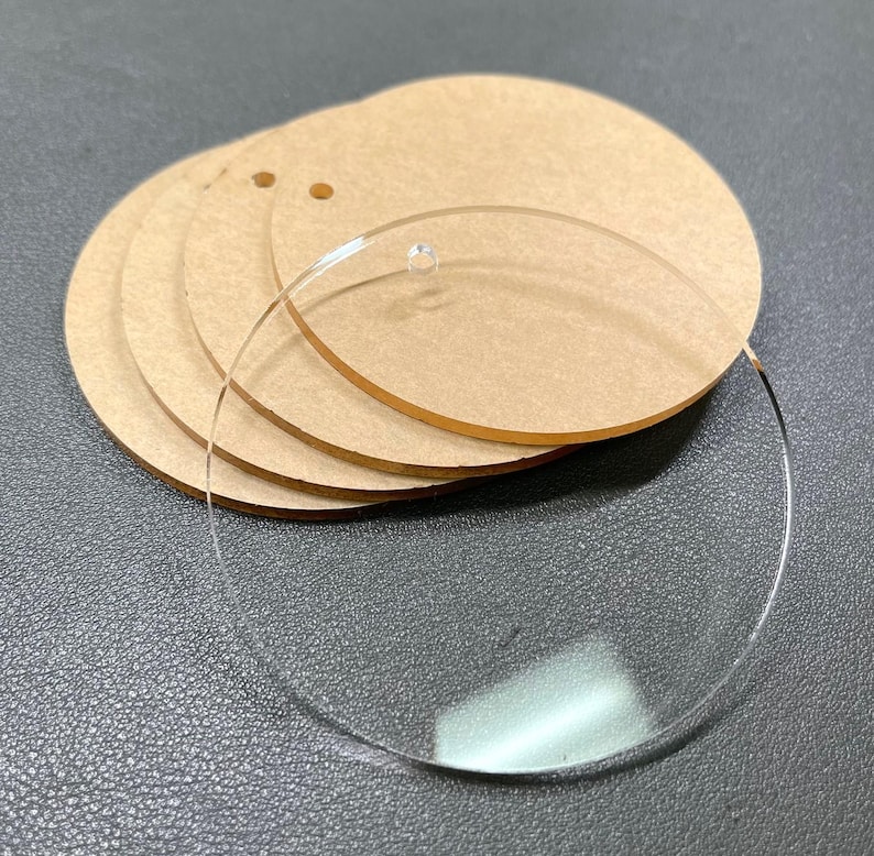 Round 3mm Cast Acrylic Blanks for DIY Crafts, Personalized Ornaments ...