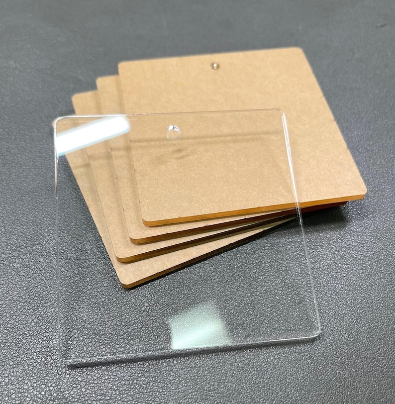 Square 3mm Cast Acrylic Blanks for DIY Crafts, Personalized Ornaments ...