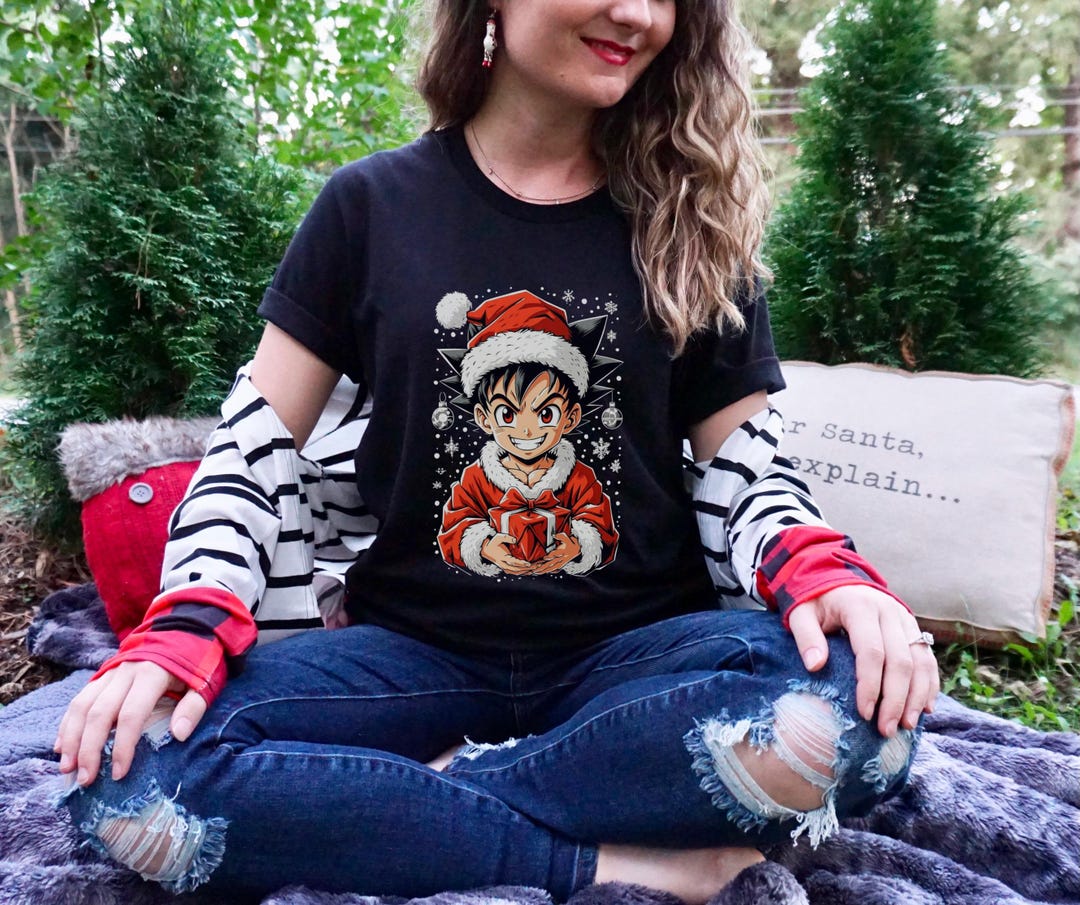 Dragon Ball Z Goten Inspired Christmas Tee, Christmas Gift Anime, Goten ...