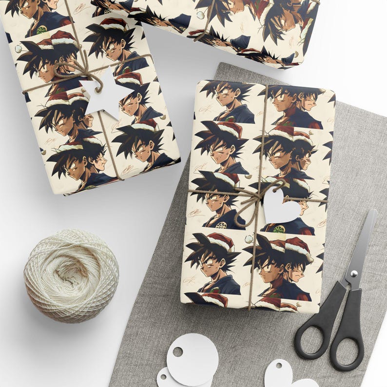 Goku Christmas Wrap. Unique Gift Wrap, Anime Gift Wrap, Dragon Ball Z ...