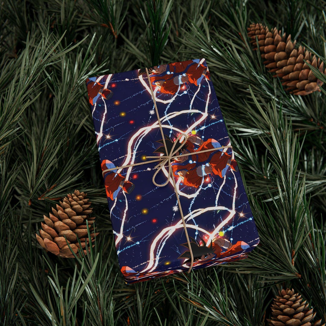 Goku Christmas Wrap. Unique Gift Wrap, Anime Gift Wrap, Dragon Ball Z ...