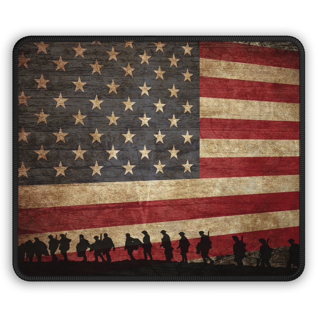 America Flag & Soldiers Gaming Mouse Pad - Etsy
