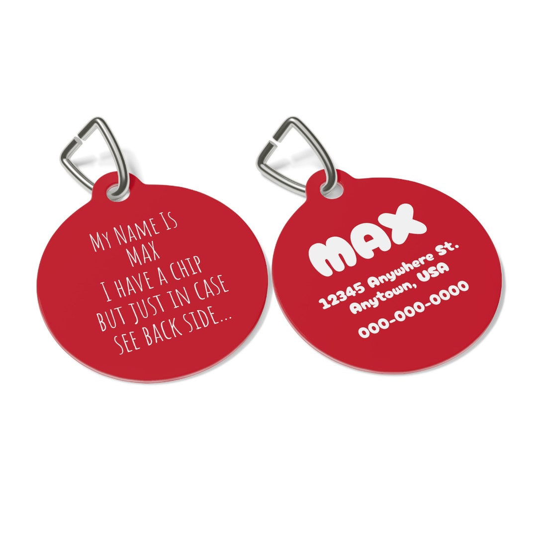My Name Is... Custom Pet Identity Tag With Optional Medical - Etsy