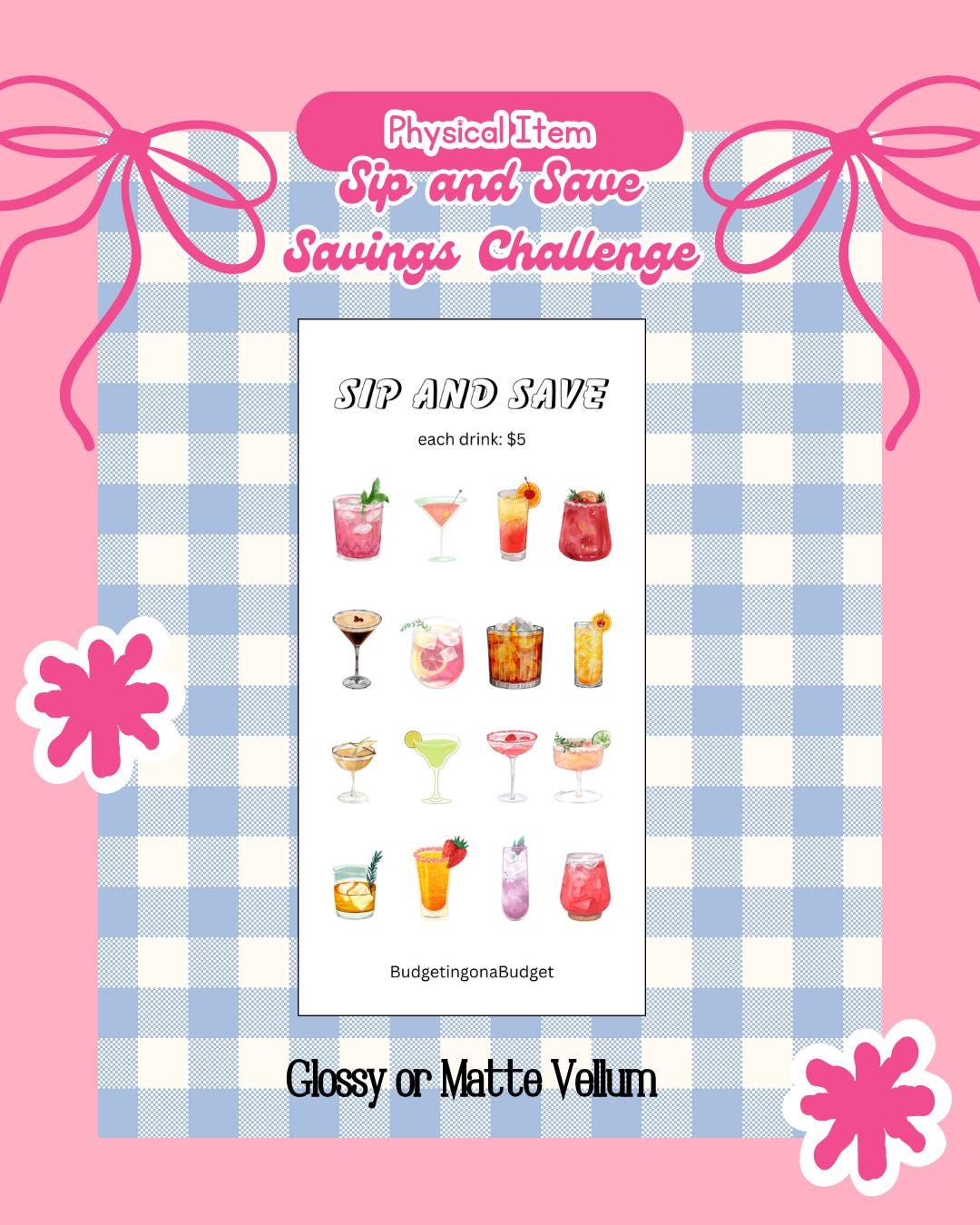 Sip and Save Savings Challenge - Etsy