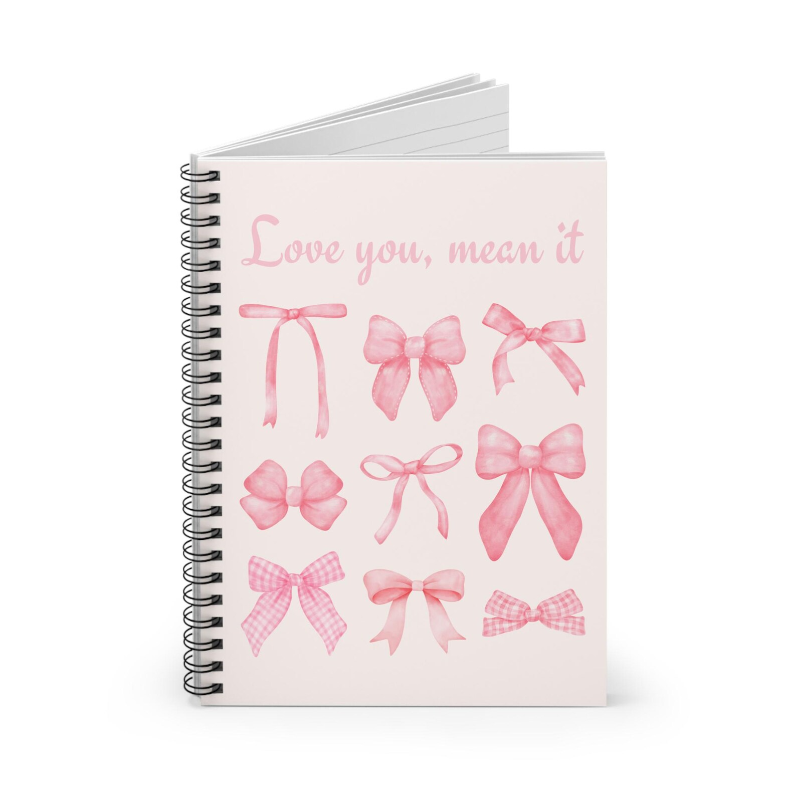 Love You, Mean It Spiral Notebook Ruled Line, Romantic Journal, Cute ...