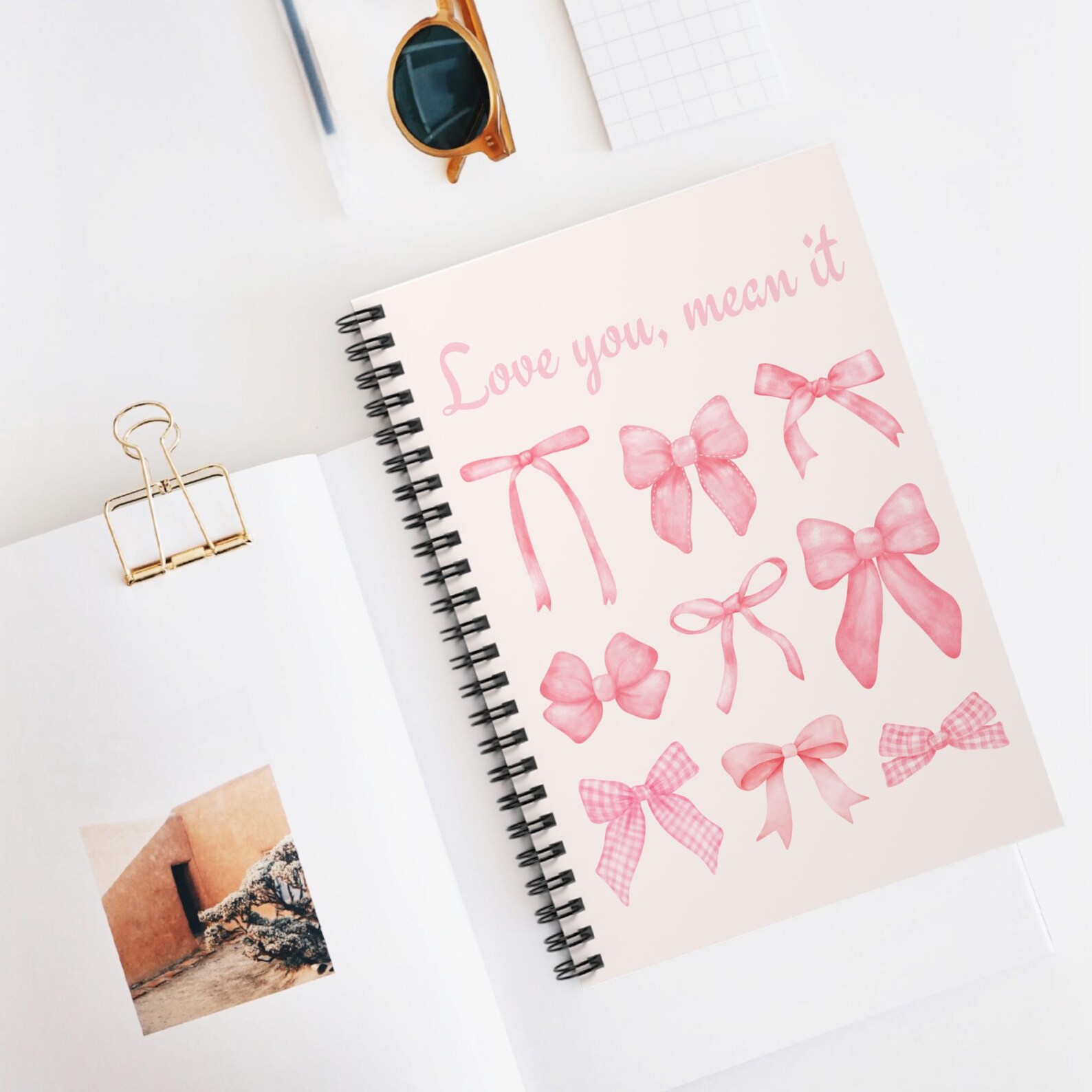 Love You, Mean It Spiral Notebook Ruled Line, Romantic Journal, Cute ...