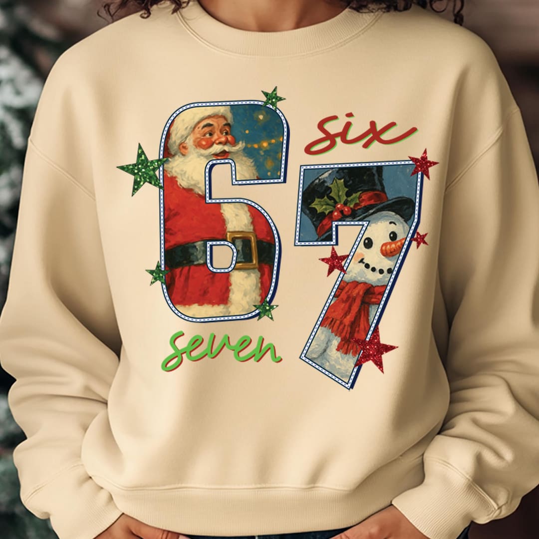 Six Seven Christmas Png, UK Flag Six Seven Shirt, 6 7 Png, Viral Phrase ...
