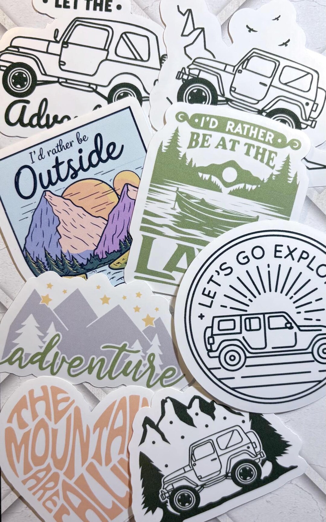 Adventure, Jeep Die-cut Stickers, Water Resistant - Etsy