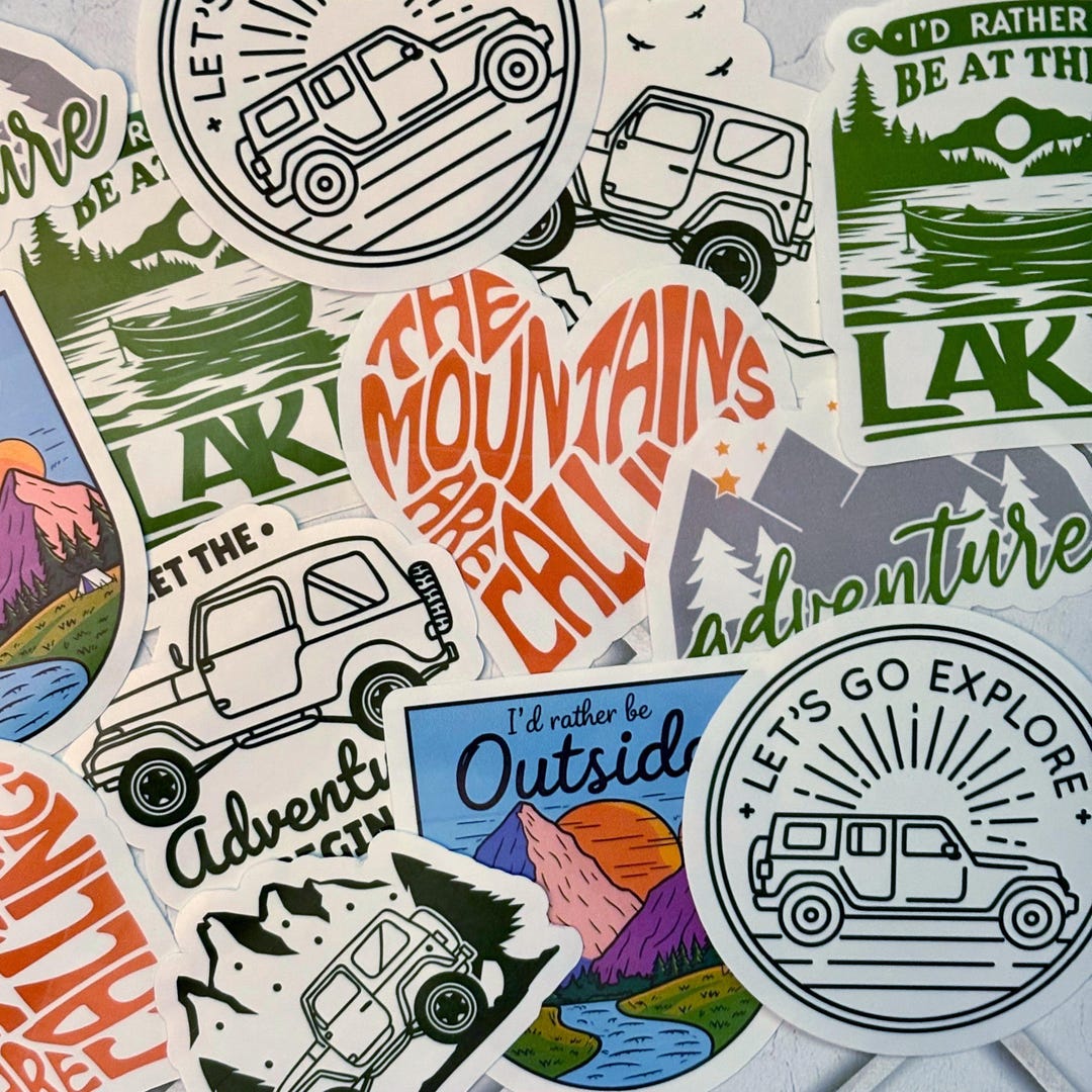 Adventure, Jeep Die-cut Stickers, Water Resistant - Etsy