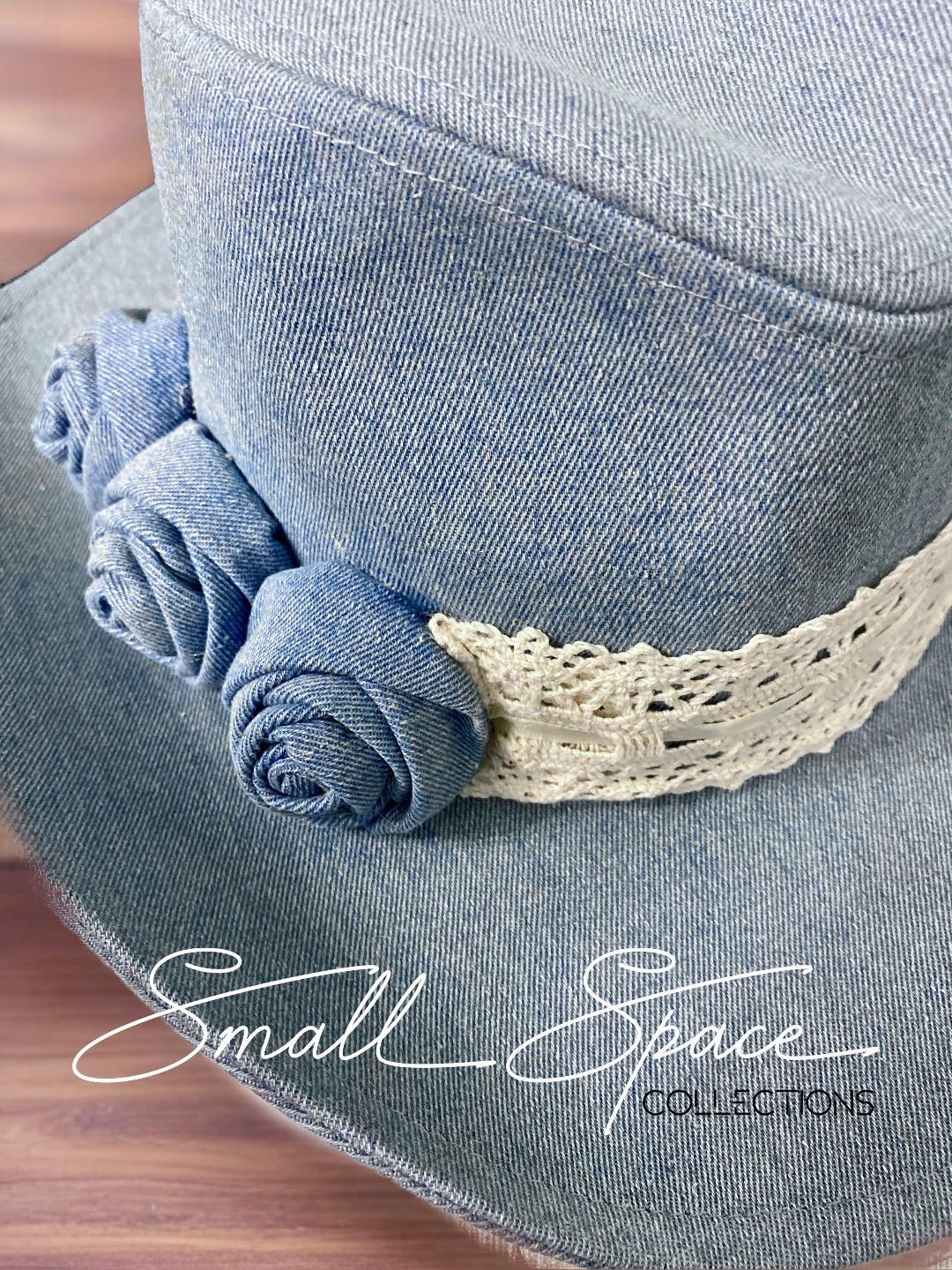 Custom Denim Cowboy Hat With Flowers & Pocket: Western Style-customized ...