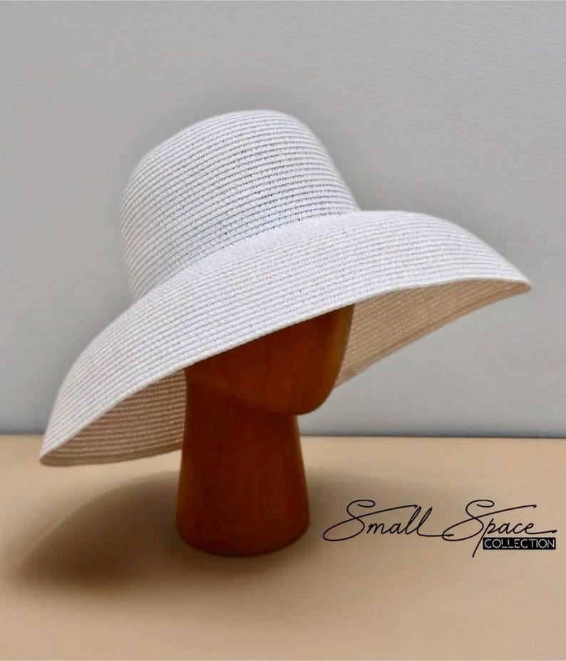 White Vintage Beige Audrey Hepburn Style Lampshade Hat in | Personalize ...