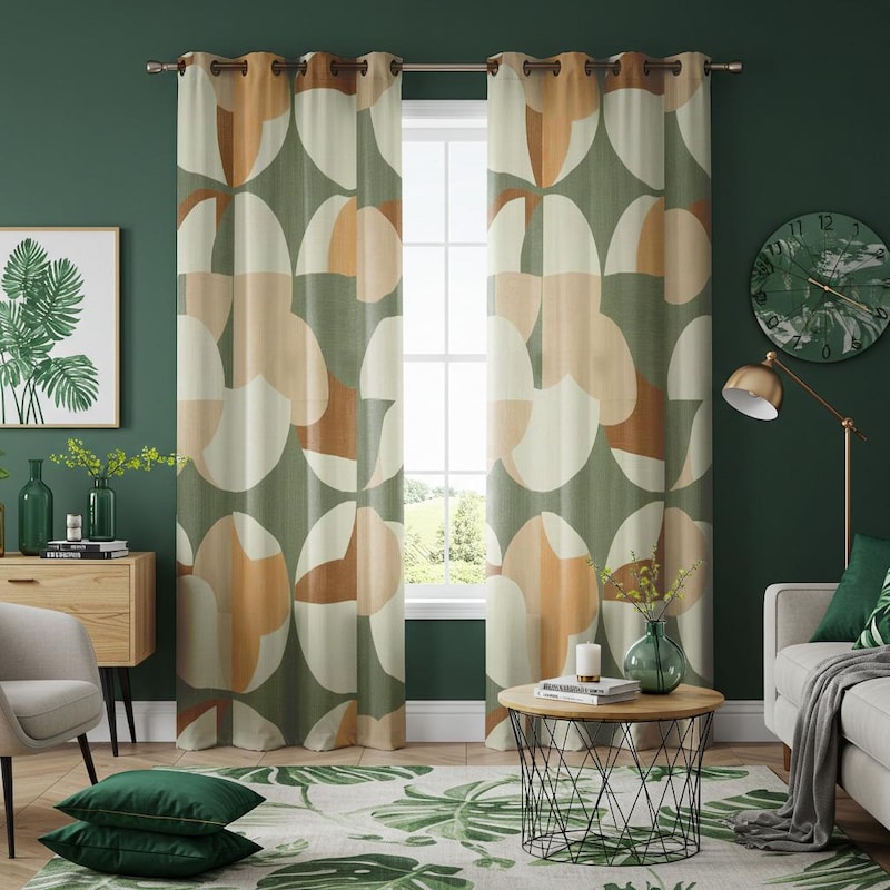 Geometric Modern Drapes - Etsy