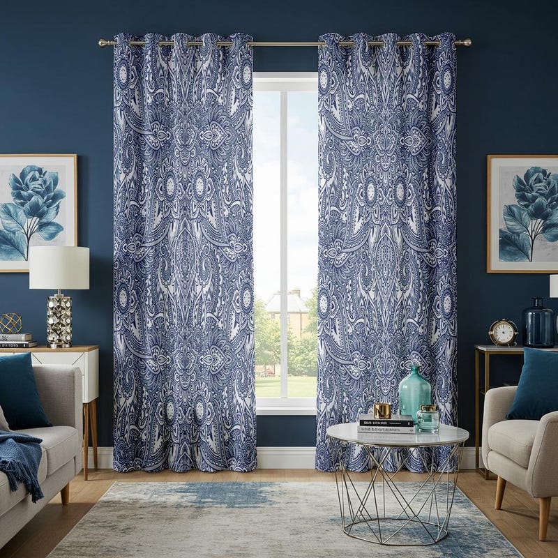 Paisley Curtains - Etsy