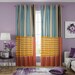 Colorblock Striped Curtains, Modern Eyelet Drapes With Blue, Yellow ...