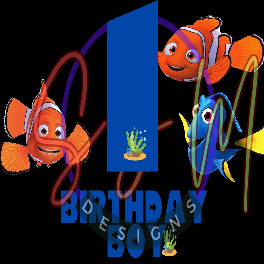 Finding Nemo With Number 1: Digital Designs for Unforgettable Birthdays ...