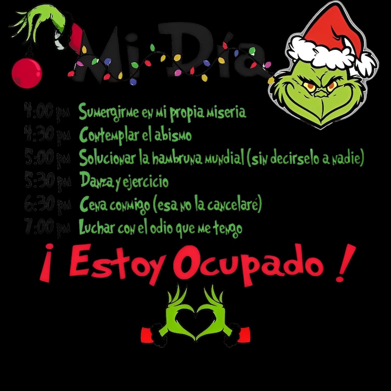 Grinch Agenda 2 PNG Transparent 100% Busy and Busy Girl - Etsy