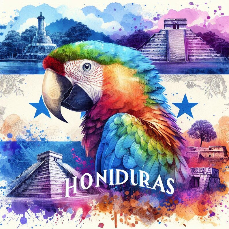 HONDURAS, PNG Scarlet Macaw, Wild Animals, Digital Download, - Etsy