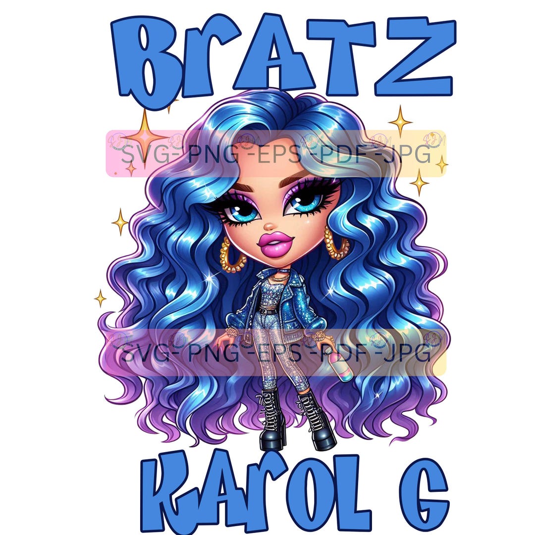 Bratz Karol G, Transparent PNG for Sublimation, - Etsy