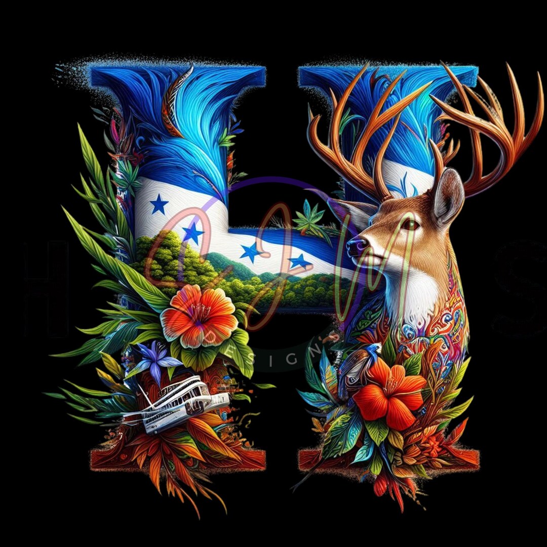 Honduras: Flag, Letter H, National Symbols Pack Digital PNG Image for ...