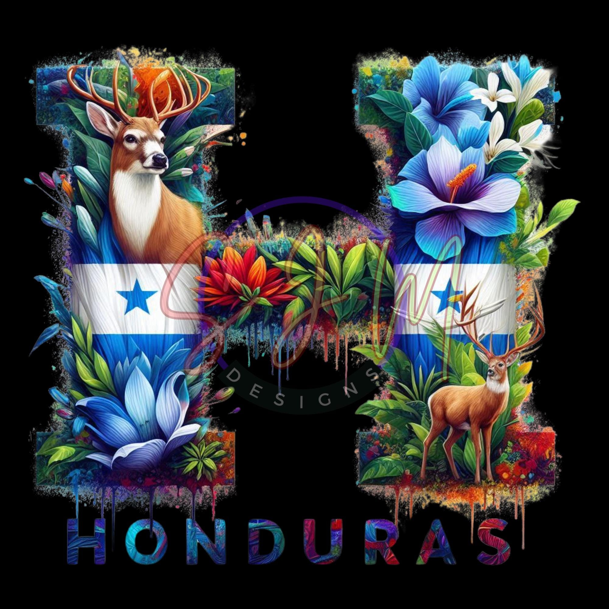 Honduras: Flag, Letter H, National Symbols Pack Digital PNG Image for ...