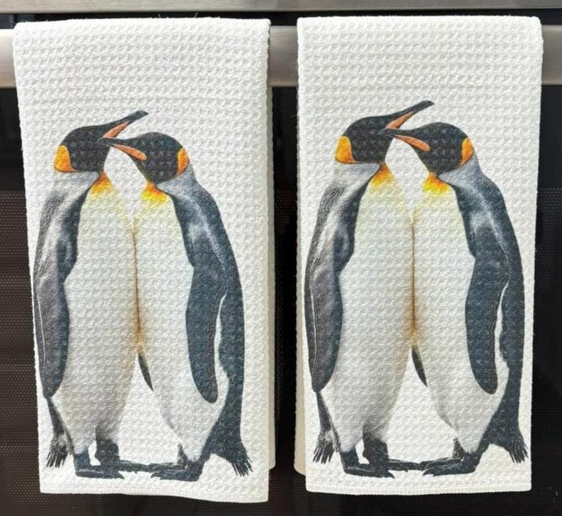 Antarctic Penguins Kitchen Towels Set: Absorbent Dish Towels for Nature ...