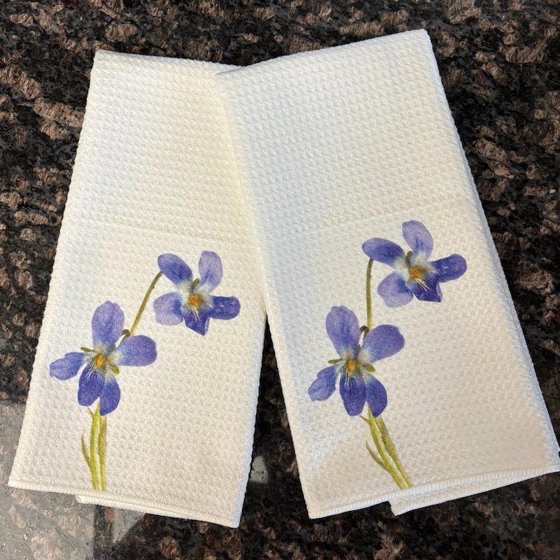 Violets Kitchen Towels - Etsy