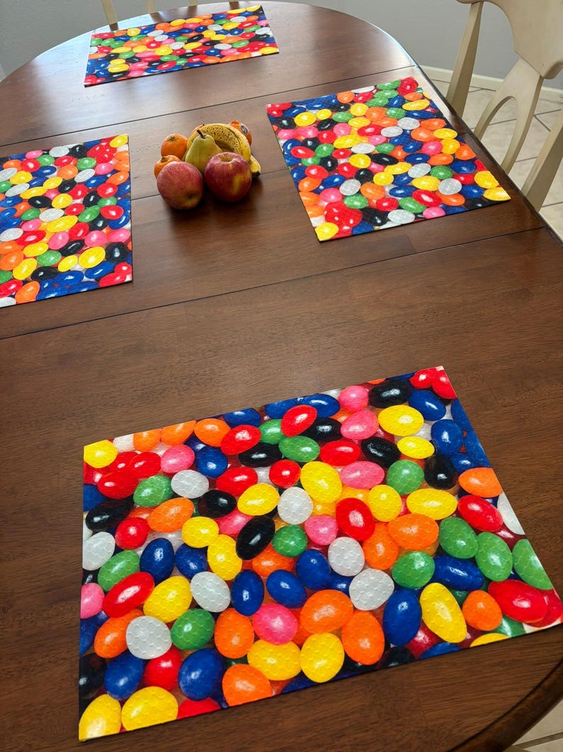 Jelly Beans Placemat - Machine Washable Tumble Dry - Happy Easter - Etsy