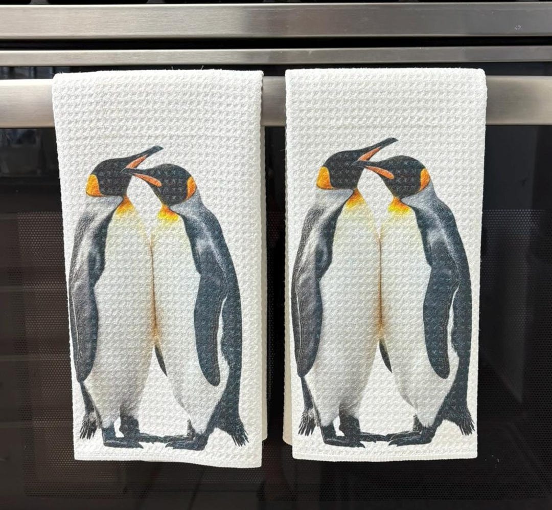 Antarctic Penguins Kitchen Towels Set: Absorbent Dish Towels for Nature ...