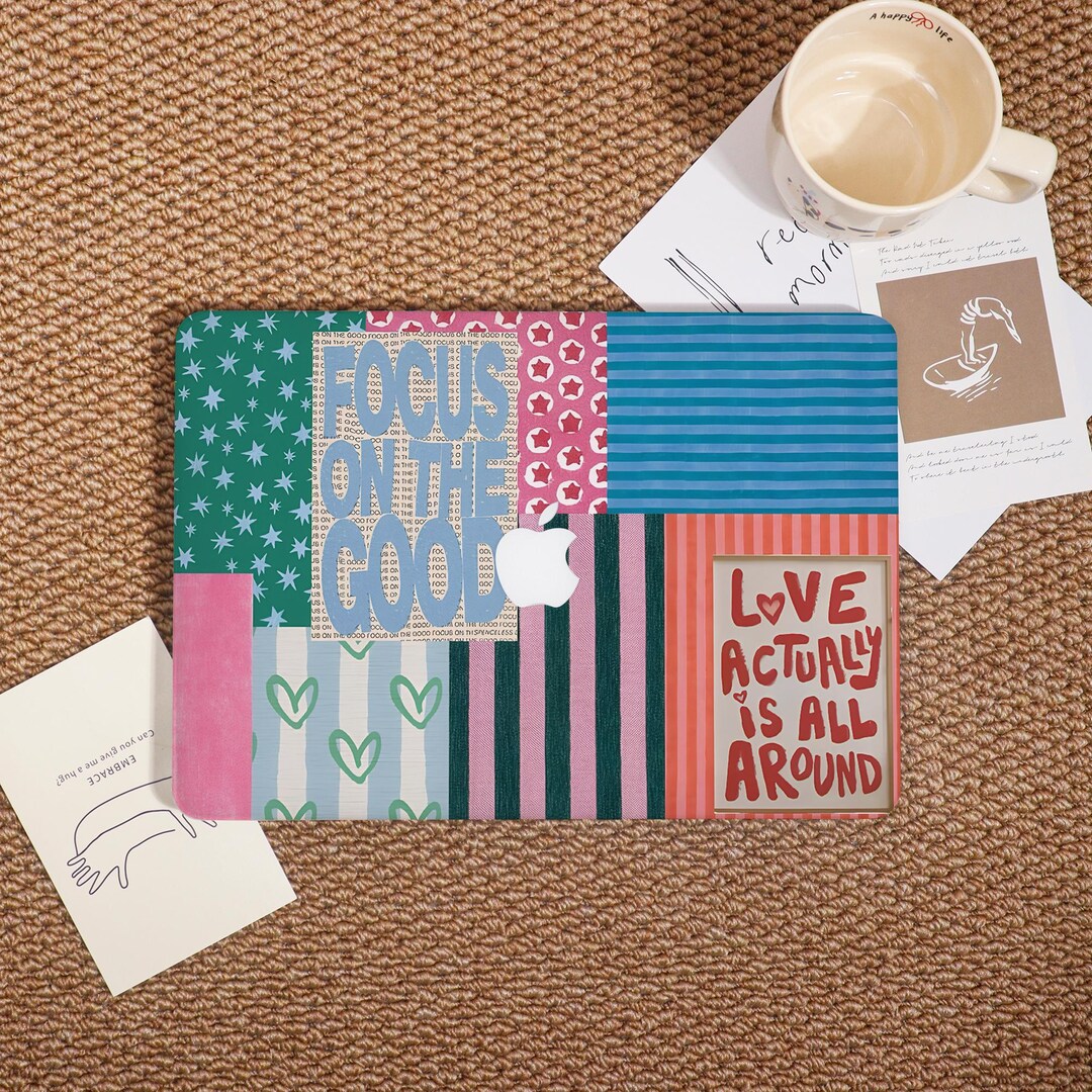 Vintage Stripe Collage MacBook Case,new MacBook Pro 14 A3434,cover for ...