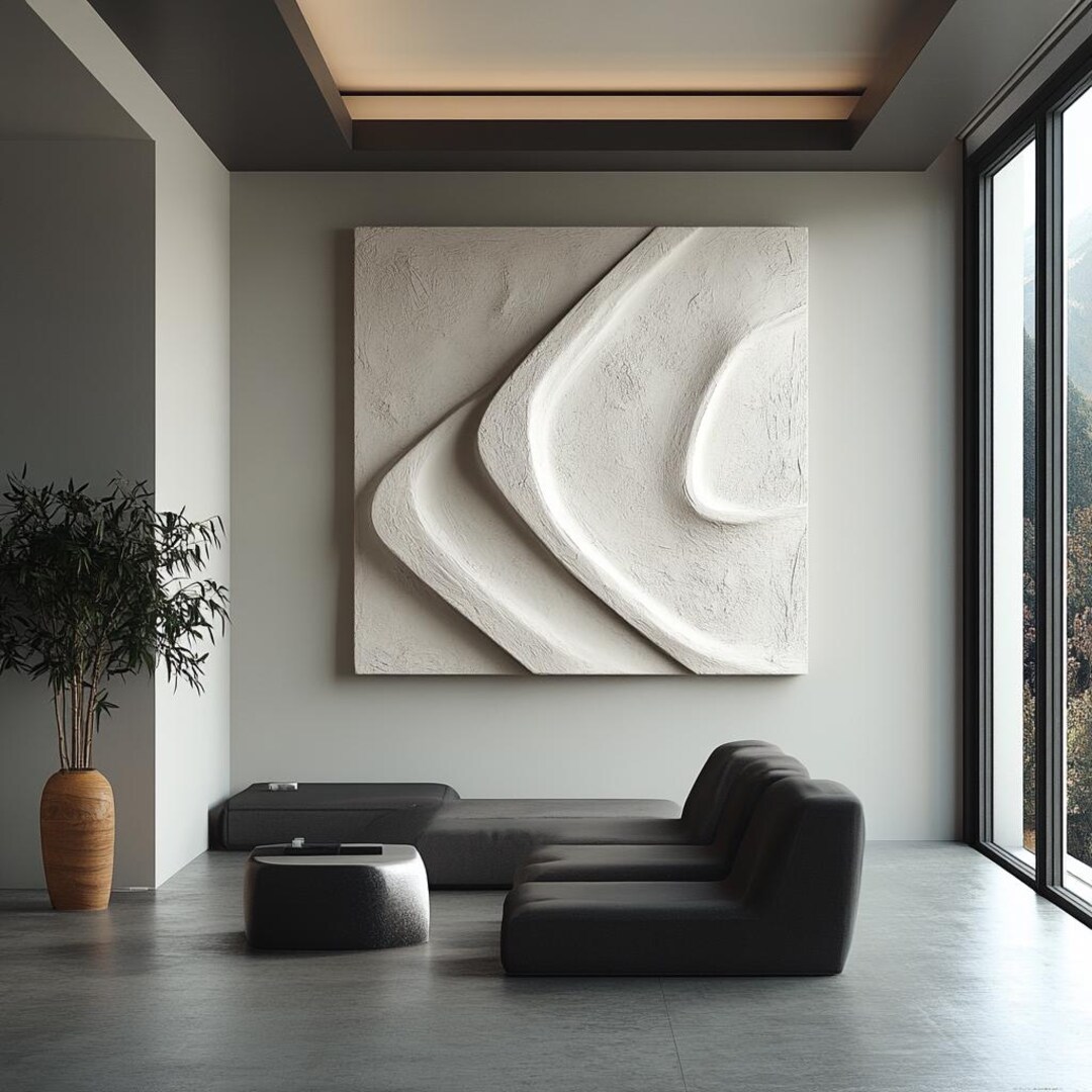 White Sandstone Texture Wood Carving | Modern 3D Visual Decorative Art ...