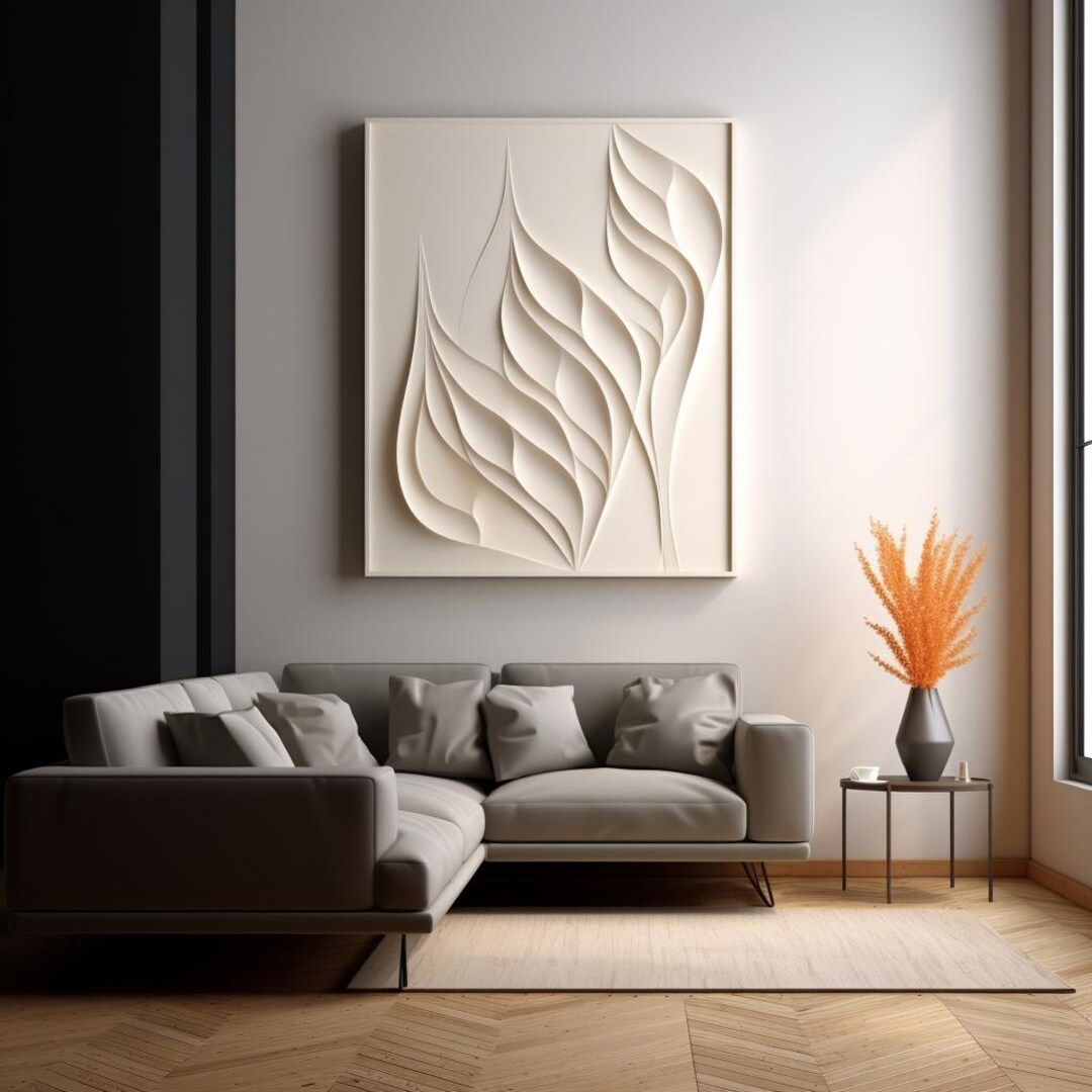 3D White Geometric Wall Art for Modern Interiors Unique Vision Wall ...