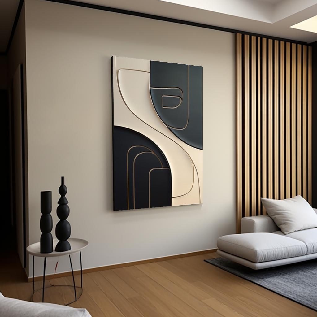 Modern Abstract Wood Carving Wall Art – Layered Curves and Textured ...