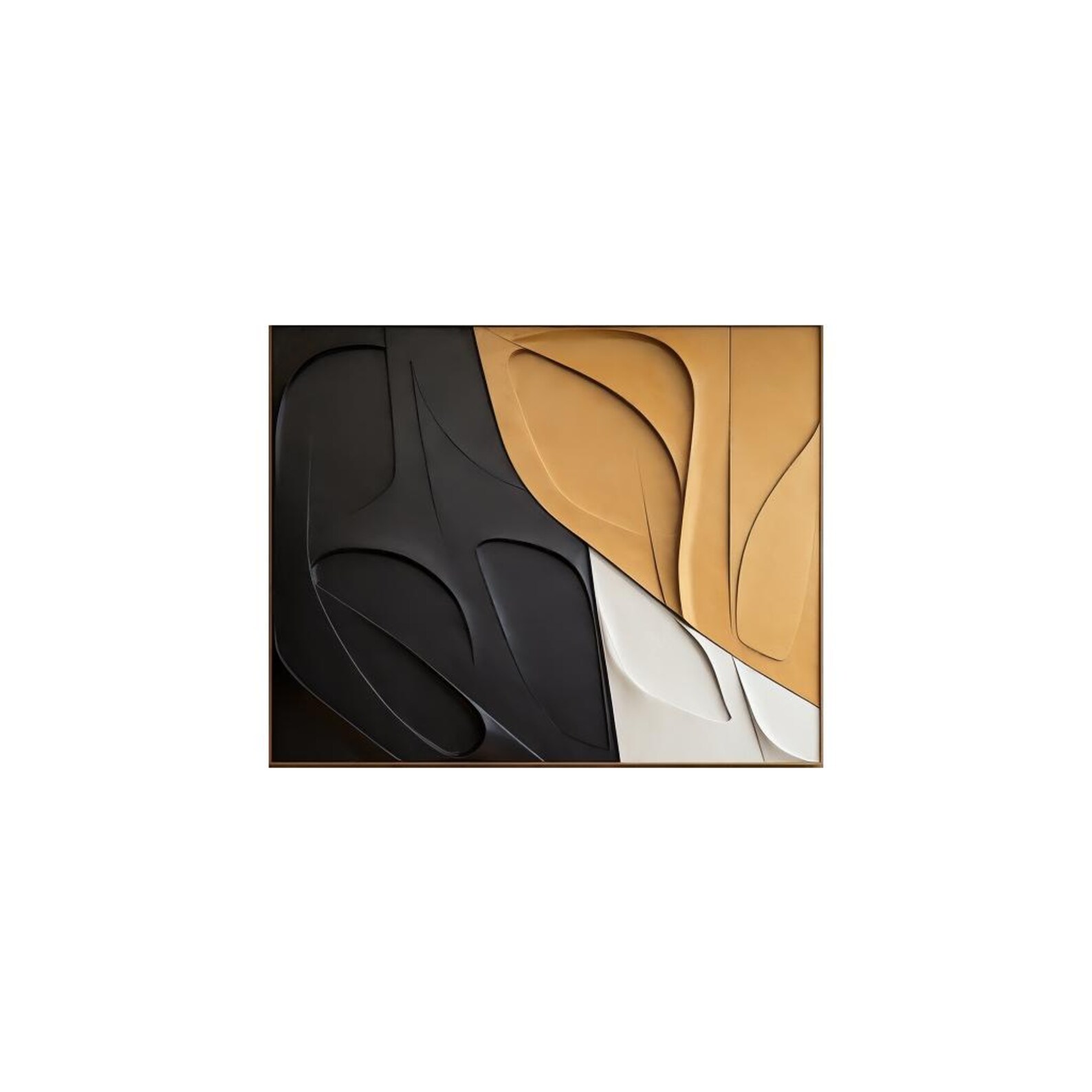 Abstract Layered Wood Carving Wall Art – Contemporary Textured Design ...