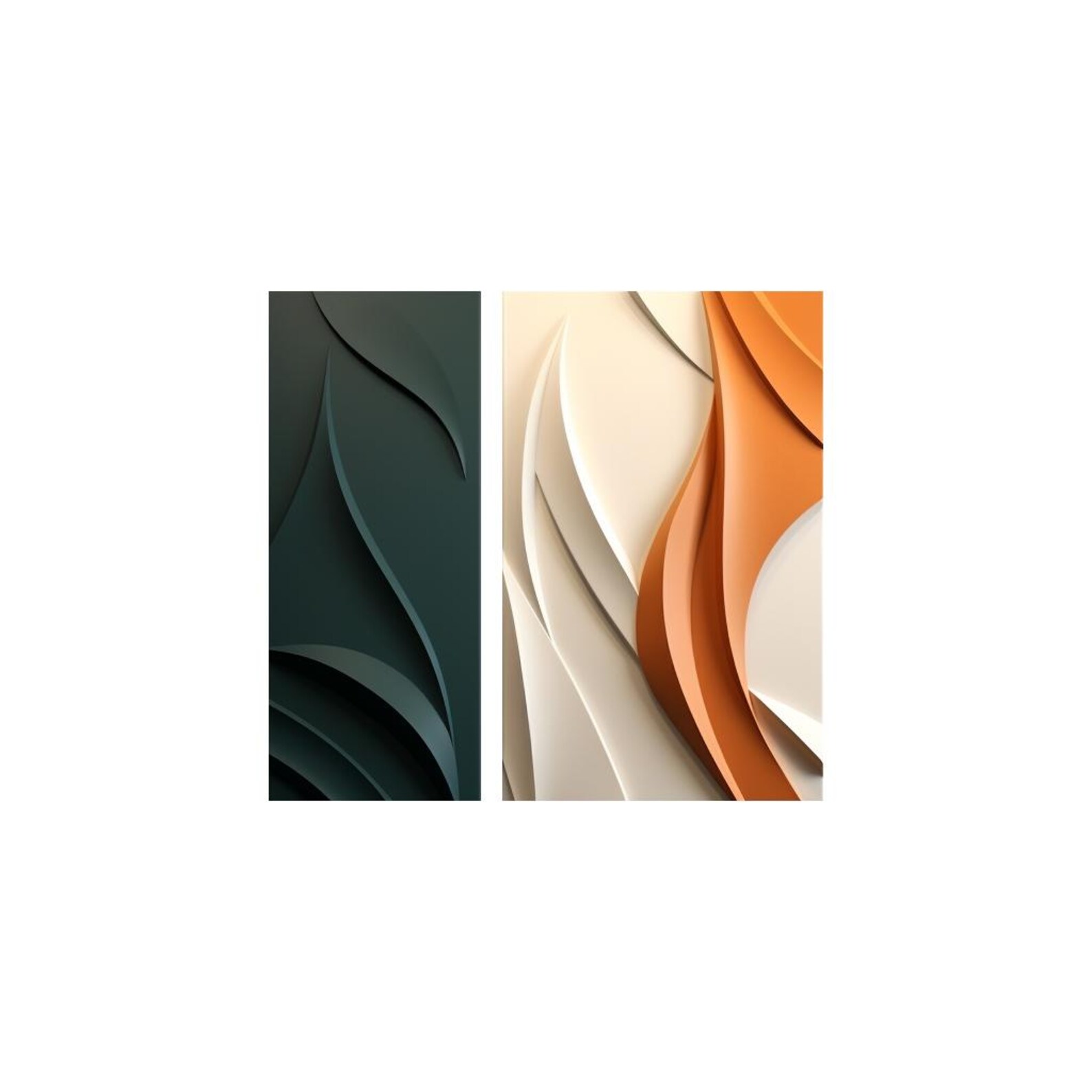 Contemporary Abstract Wood Carving Wall Art Elegant Textured Design for ...