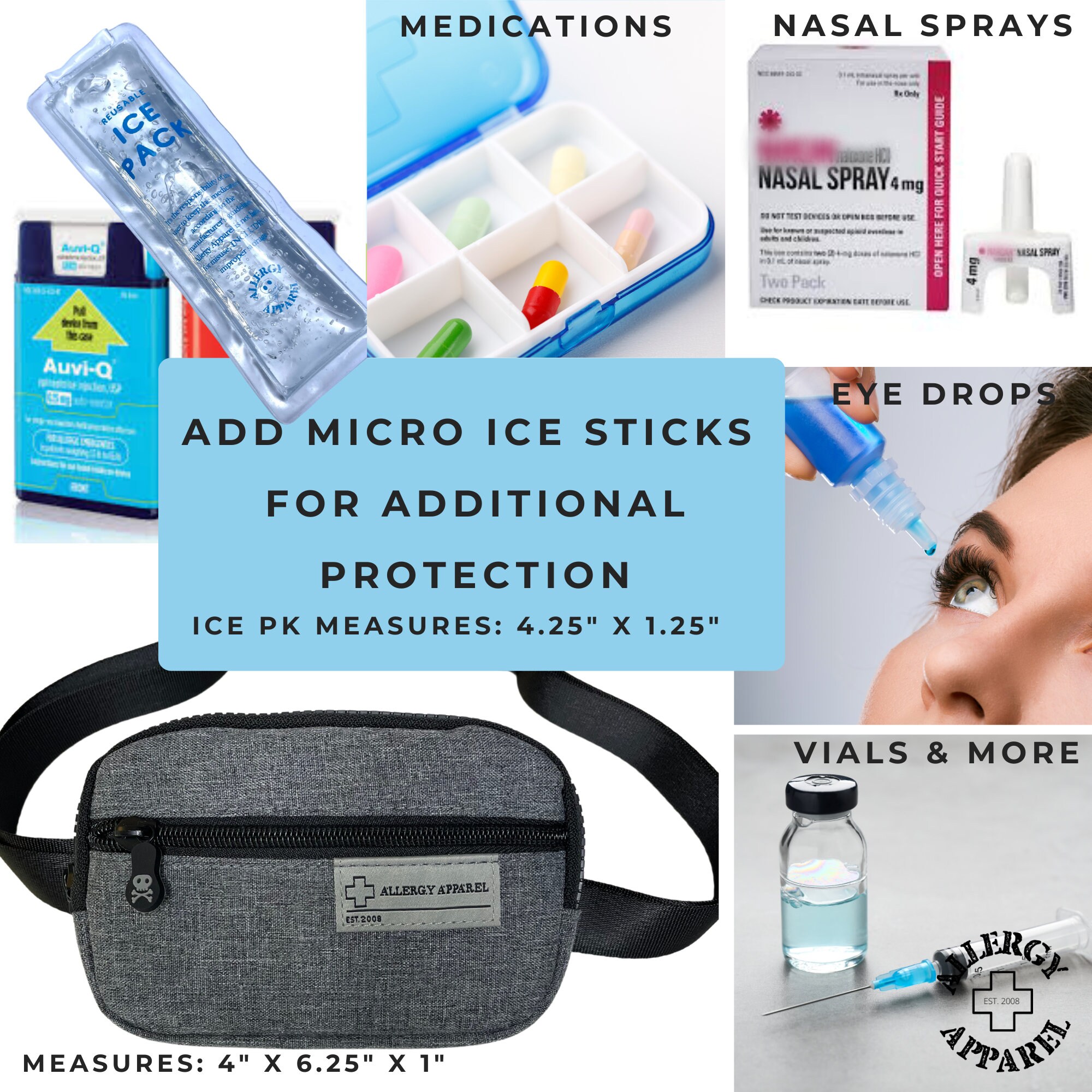 MINI Reusable Ice Pack Micro Ice Pack for Insulin Ice Pack for Medicine ...