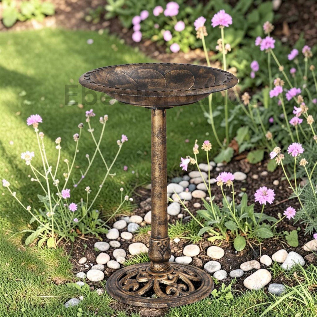 Antique Bird Bath Outdoor Garden Decor | 28