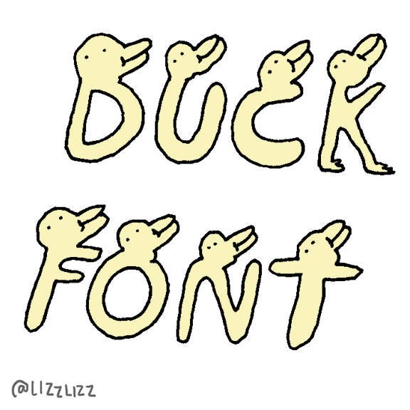 Duckfont the Font for Duck Lovers by Lizz Lunney - Etsy