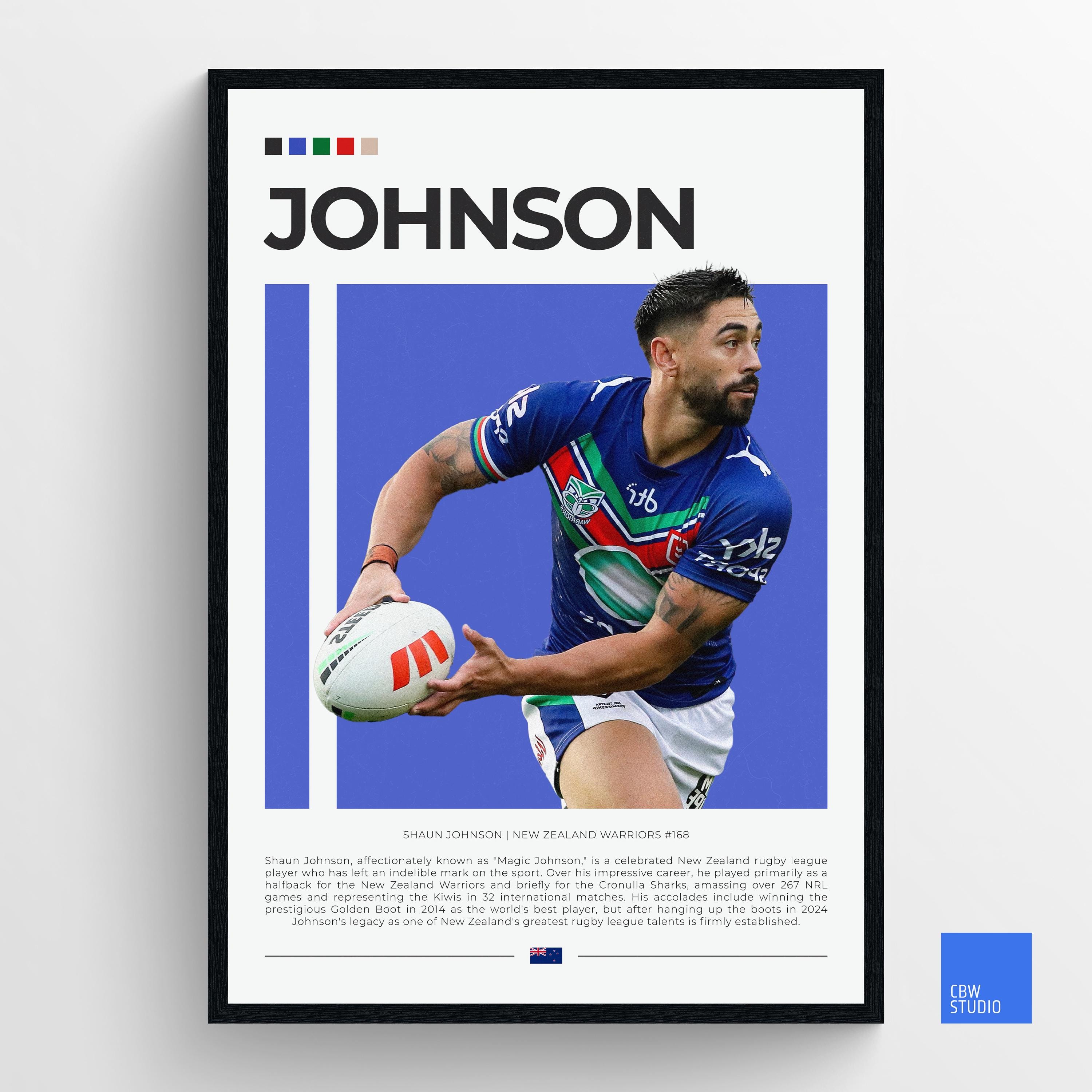Shaun Johnson NRL New Zealand Warriors - Sports Bedroom Posters ...