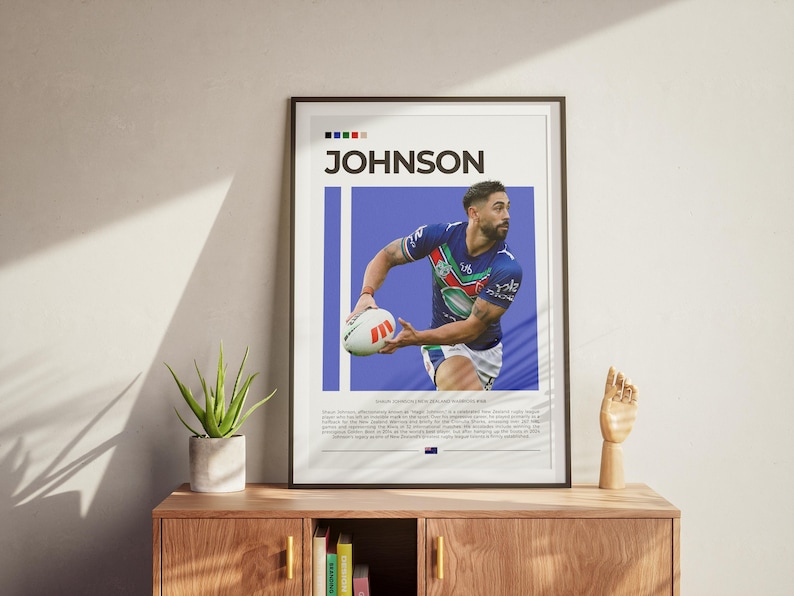 Shaun Johnson NRL New Zealand Warriors - Sports Bedroom Posters ...