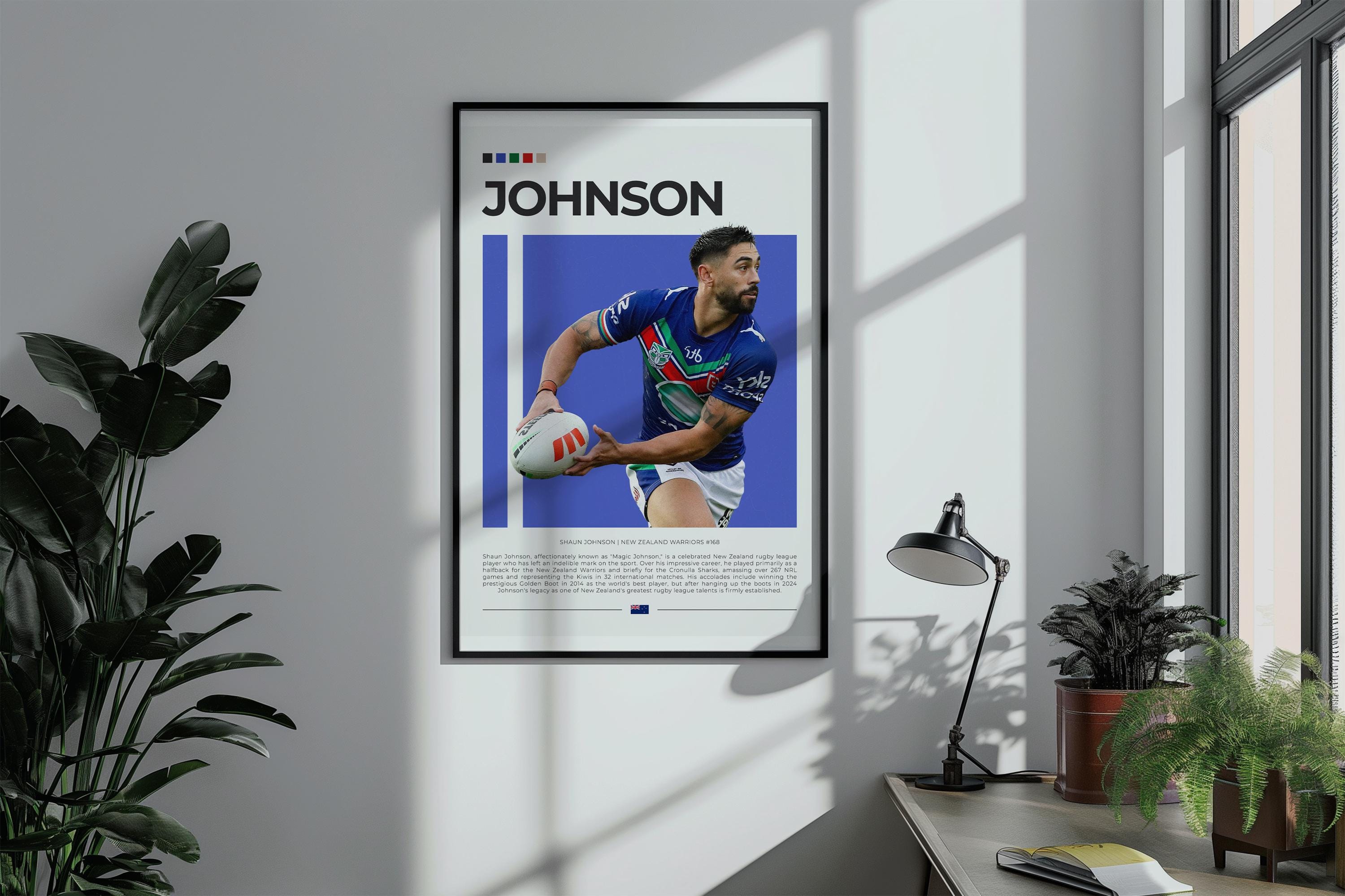 Shaun Johnson NRL New Zealand Warriors - Sports Bedroom Posters ...