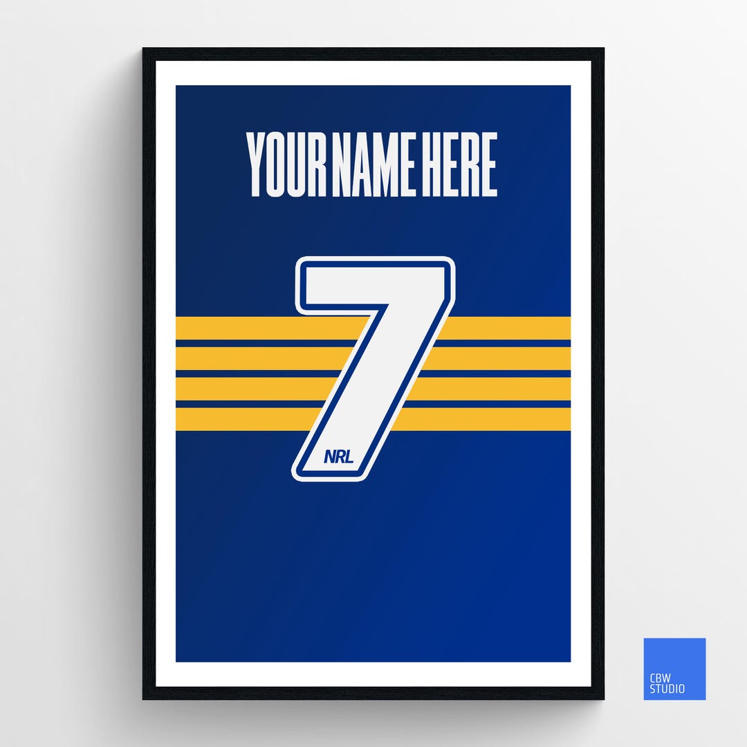 Personalized Parramatta Eels NRL Jersey Poster (digital Printable Art ...