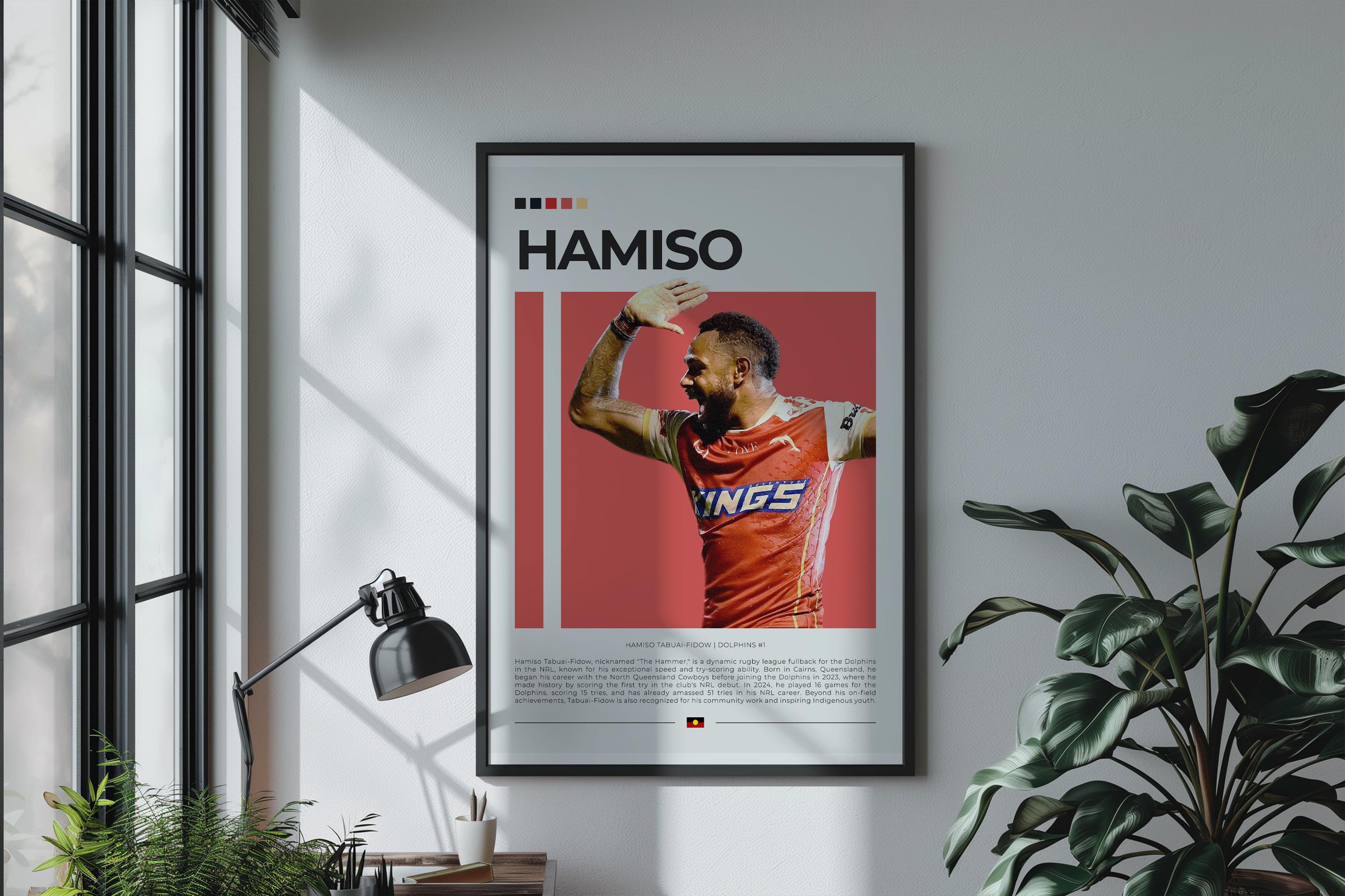 Hamiso Tabuai-fidow NRL Dolphins - Sports Bedroom Posters, Minimalist ...