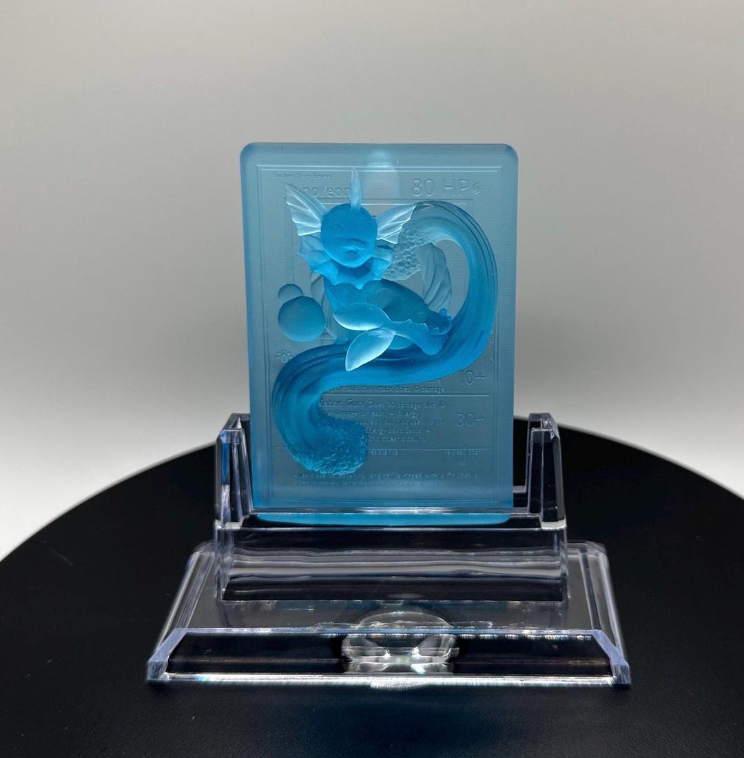 Vaporeon Custom 3D Pokemon Card - Etsy